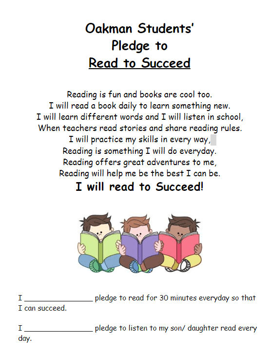 Read at Home Plan | Oakman School News