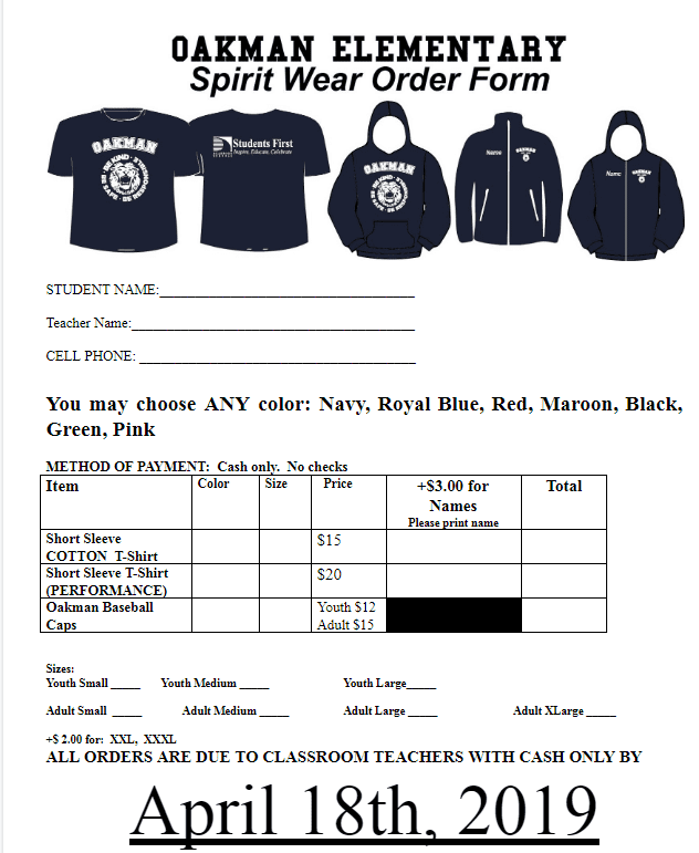 Oakman Spirit Wear – Oakman School News